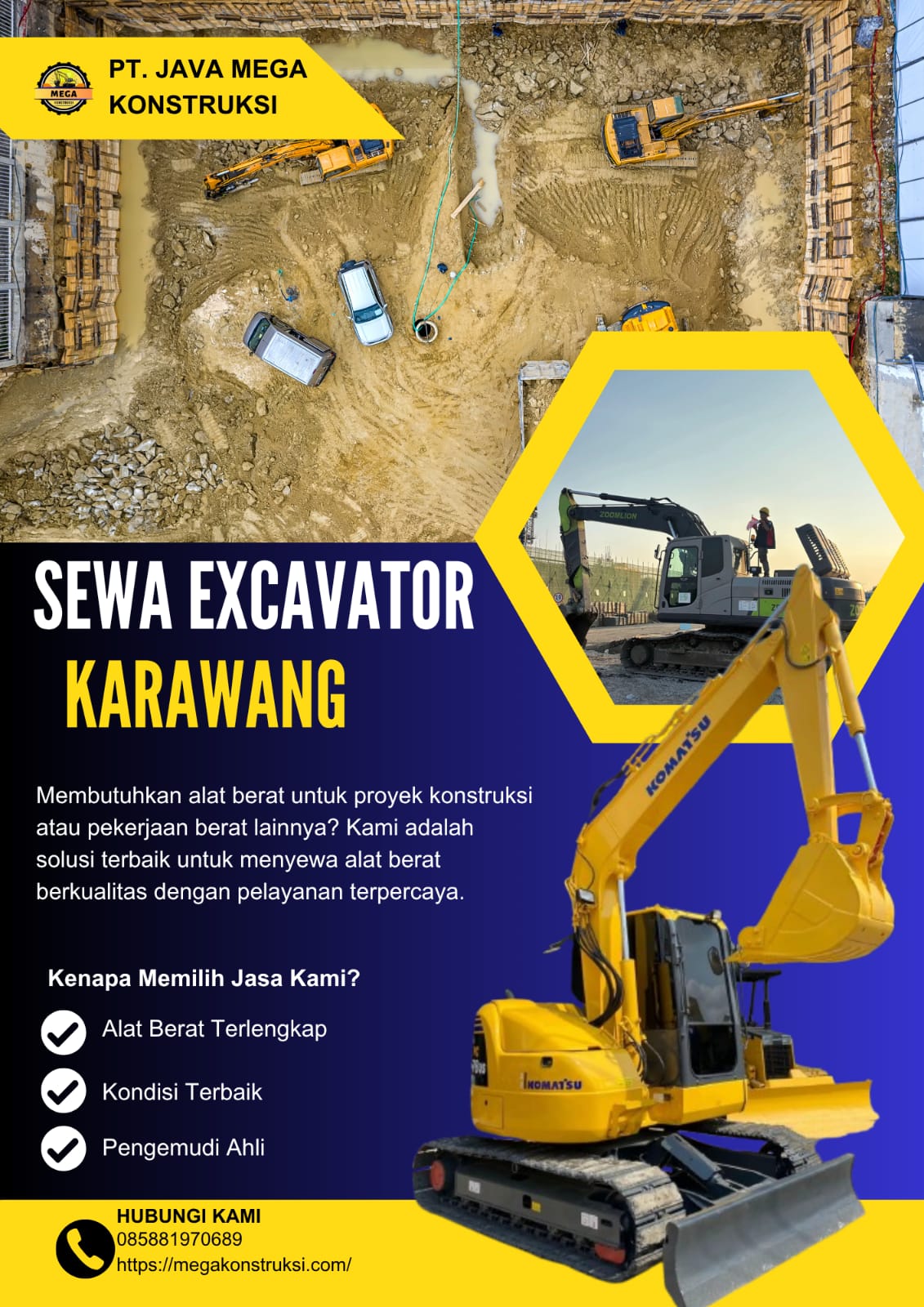 Harga Sewa Alat Berat Karawang Per Jam, Harian - Mitra Beton Perkasa